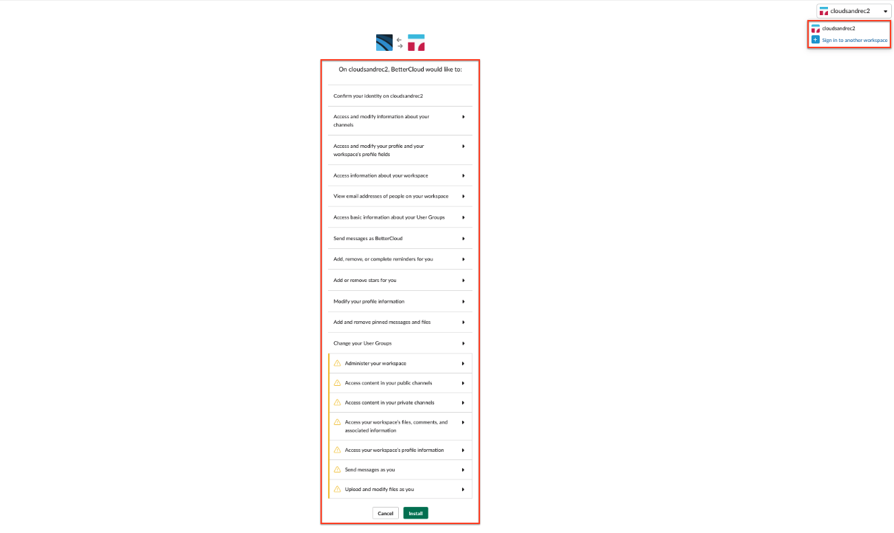 Integrating Slack with BetterCloud