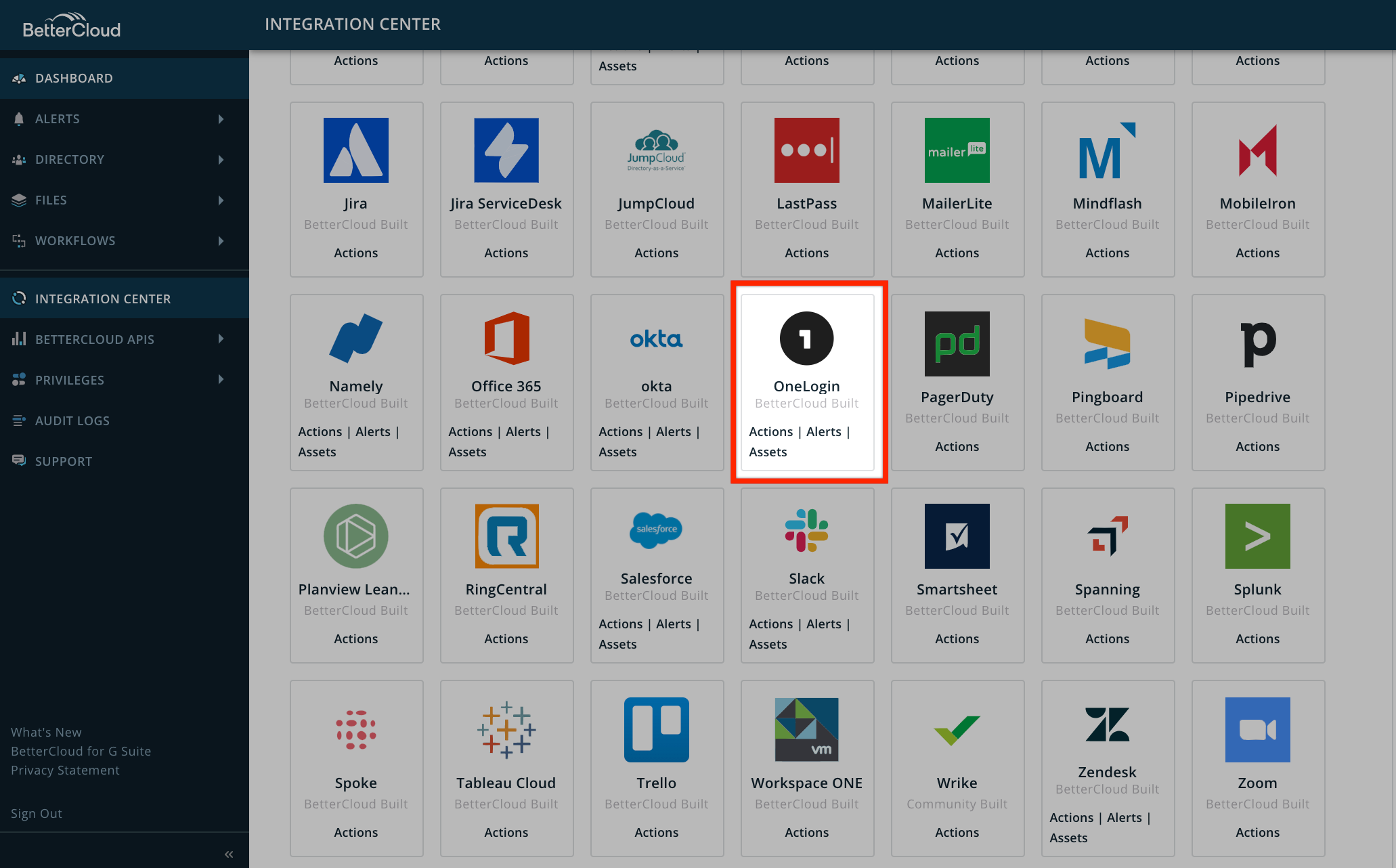 Integrating OneLogin with BetterCloud