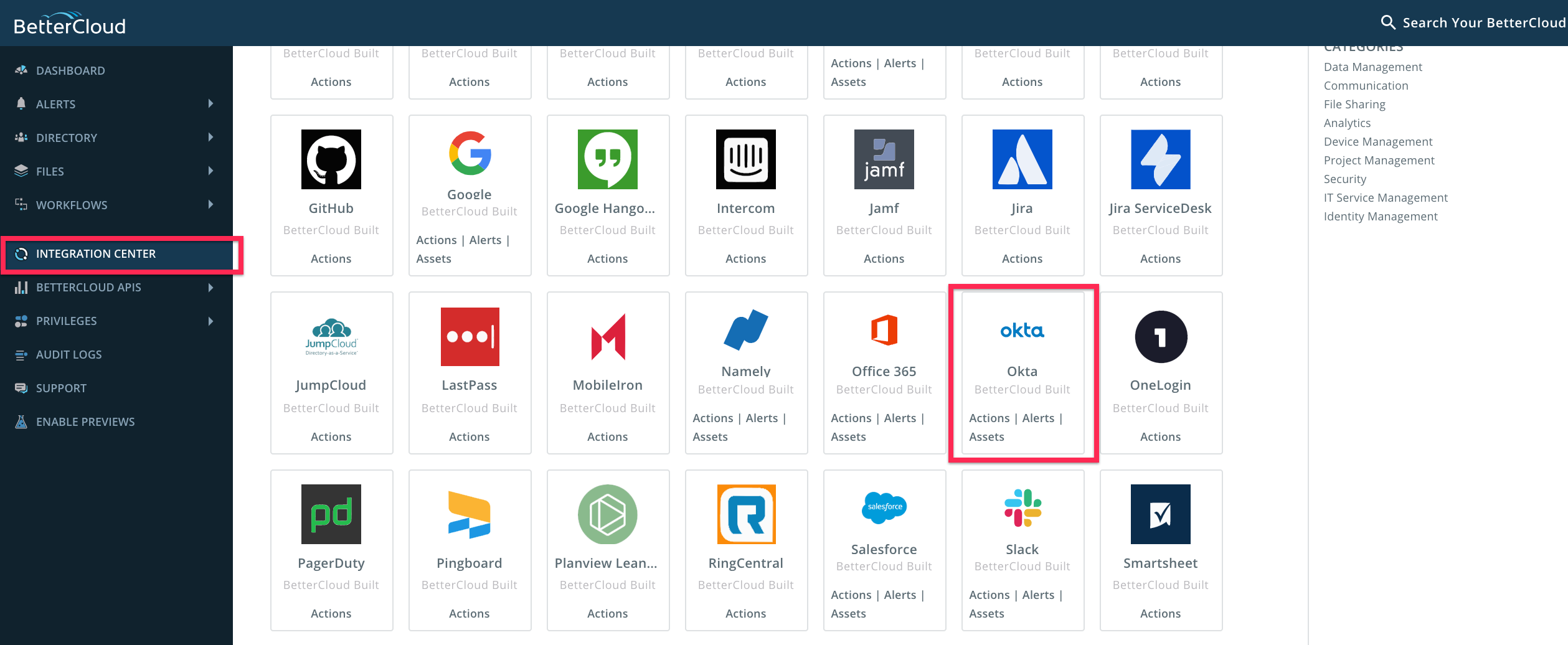 Integrating Okta with BetterCloud