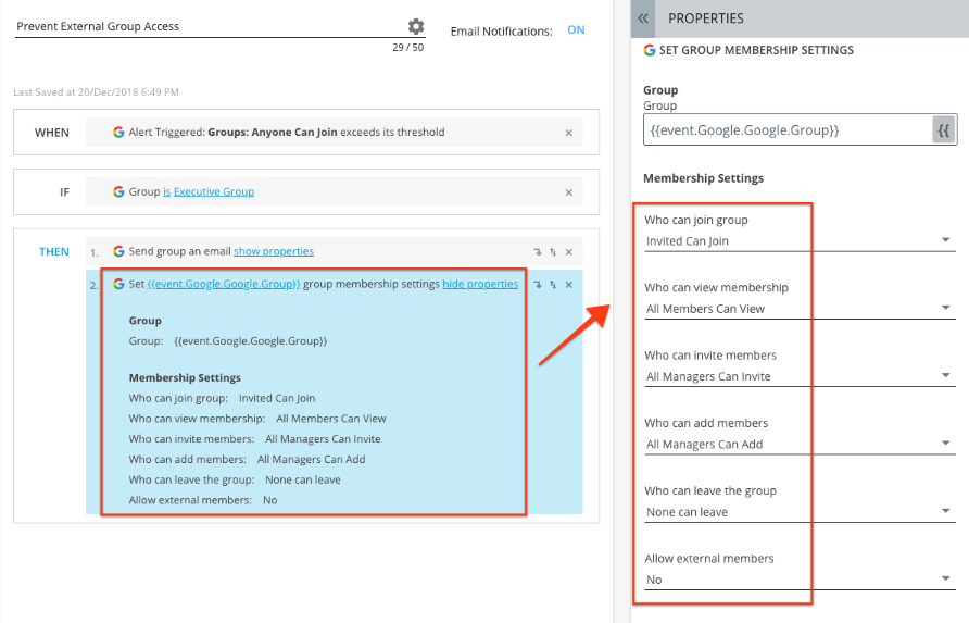 Use Case: Prevent External Access to Sensitive Group Information