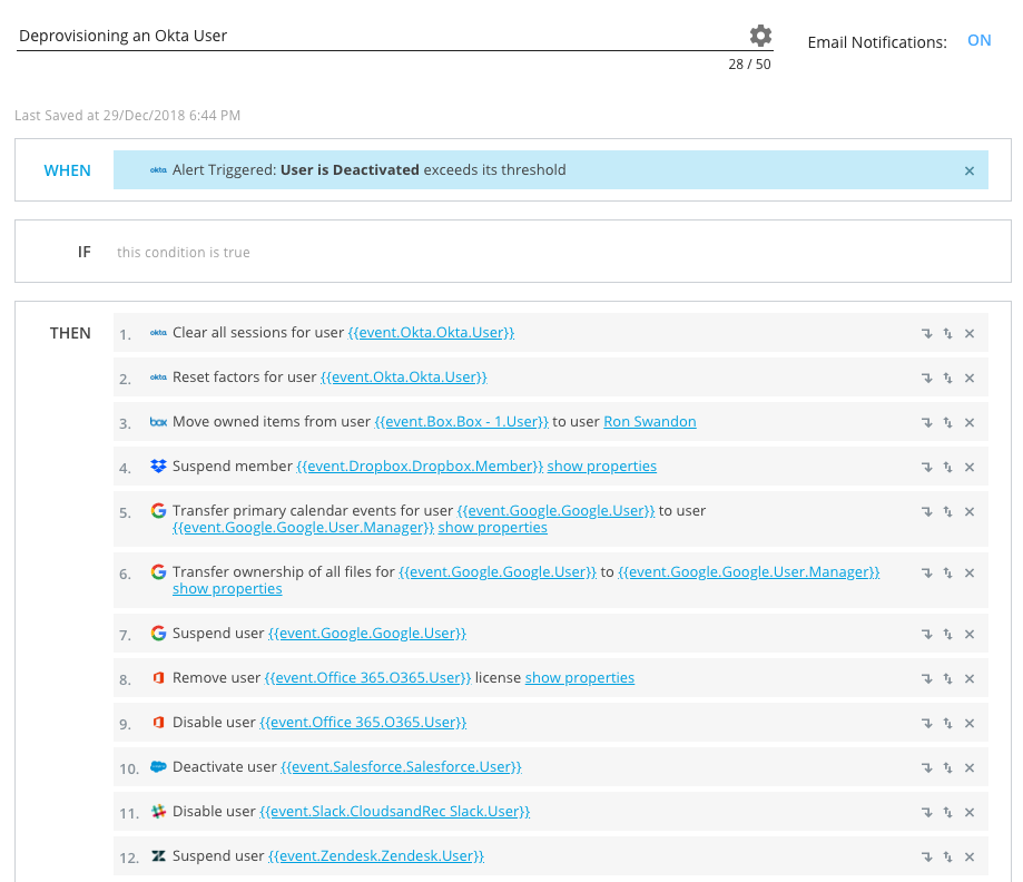 Use Case: Deprovisioning an Okta User