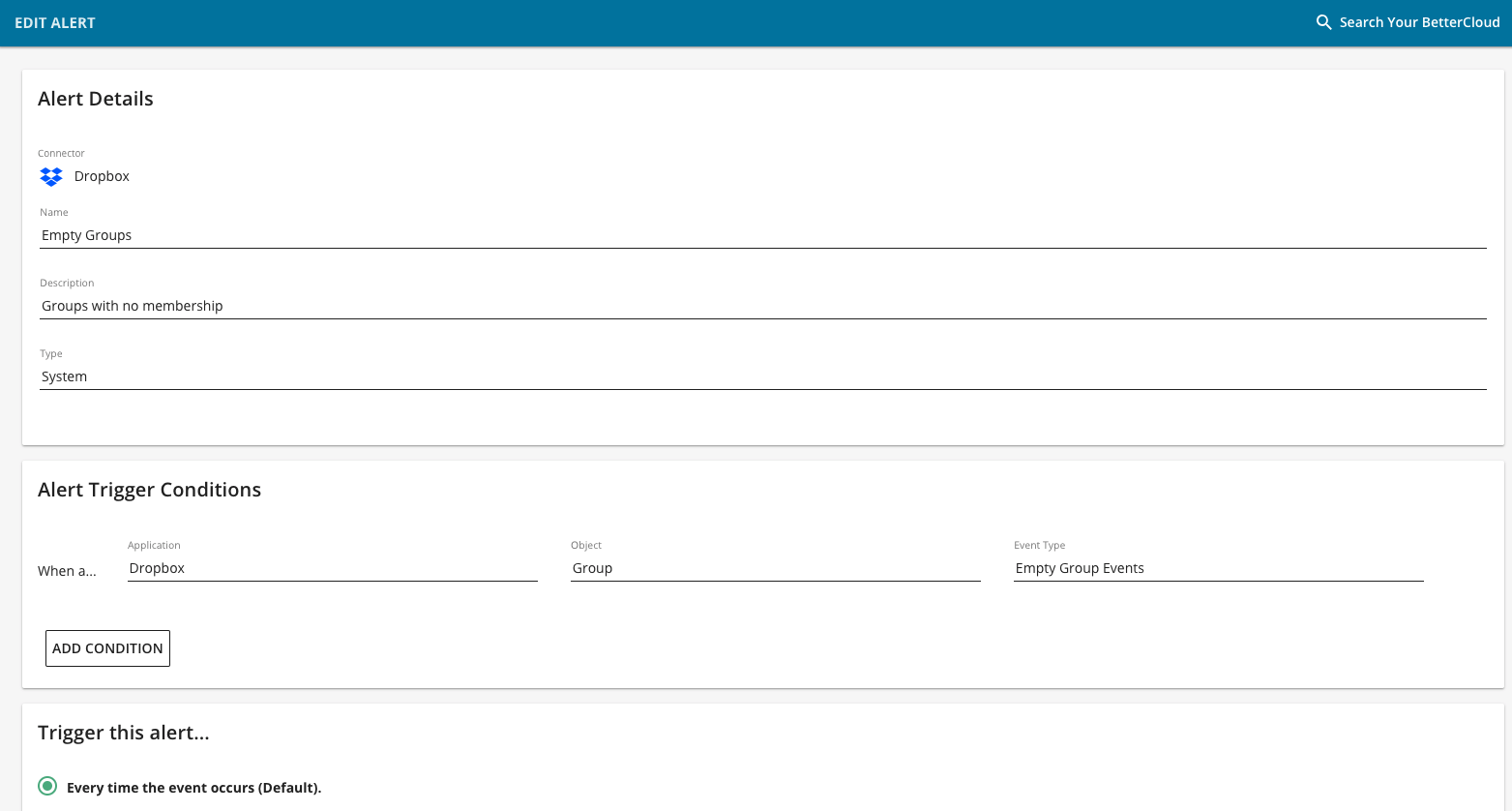Use Case: Empty Groups
