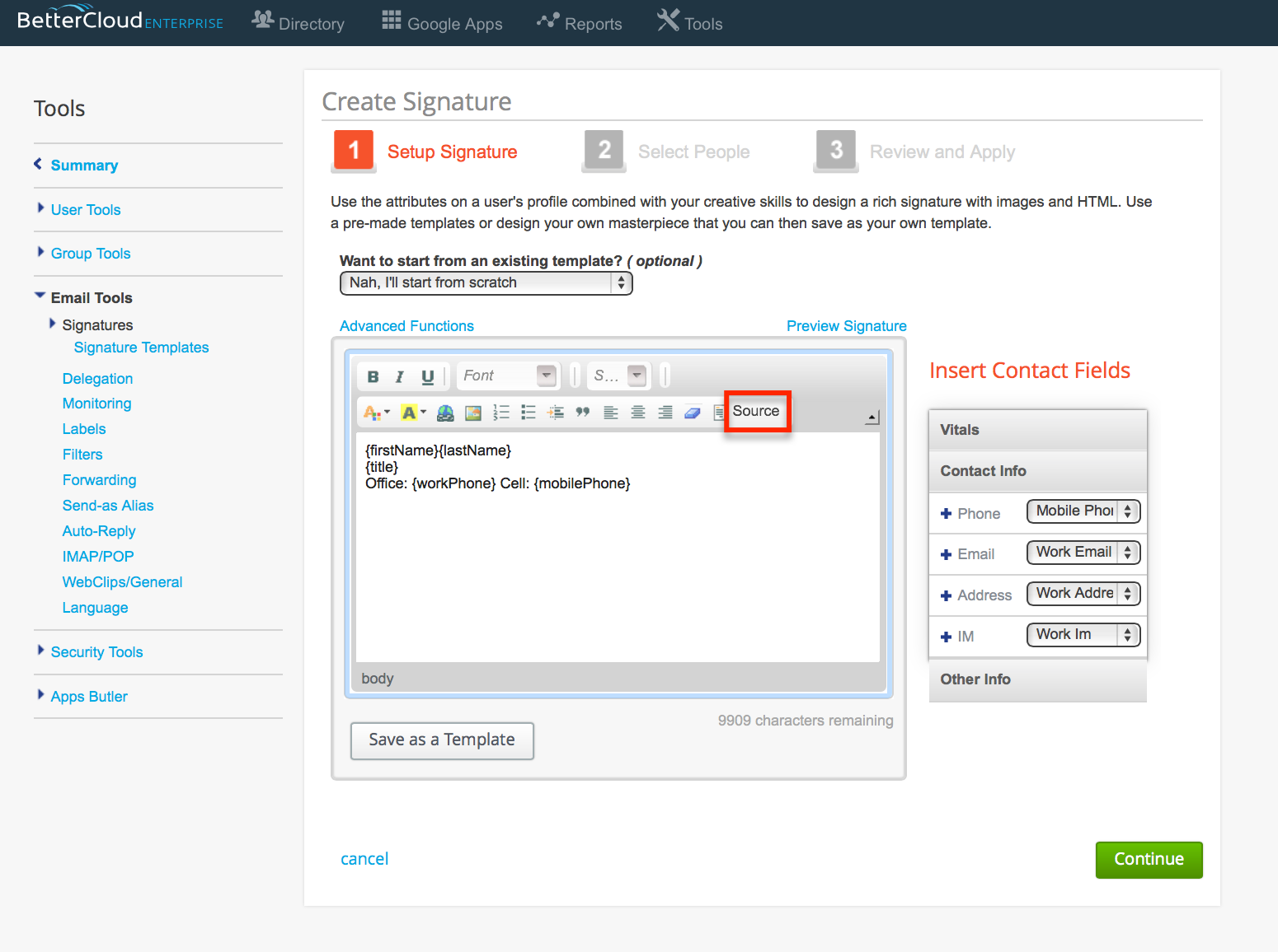 Email Signatures: Advanced Functions