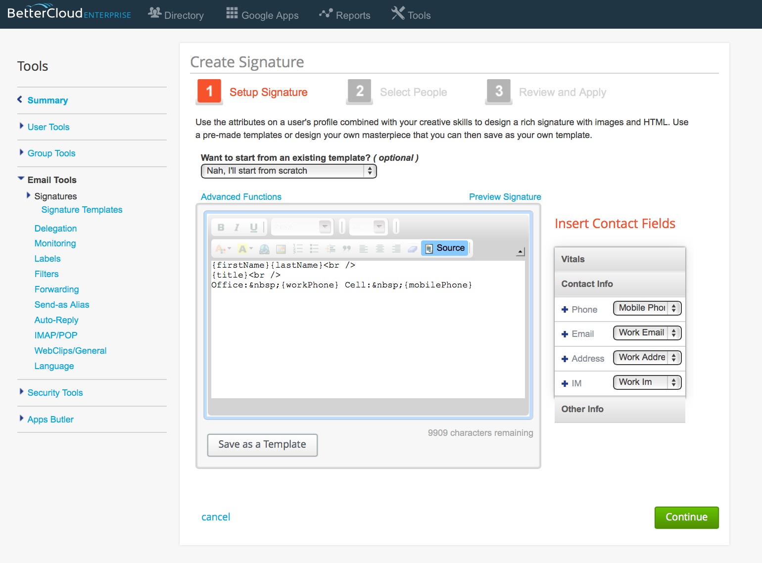 Email Signatures: Advanced Functions