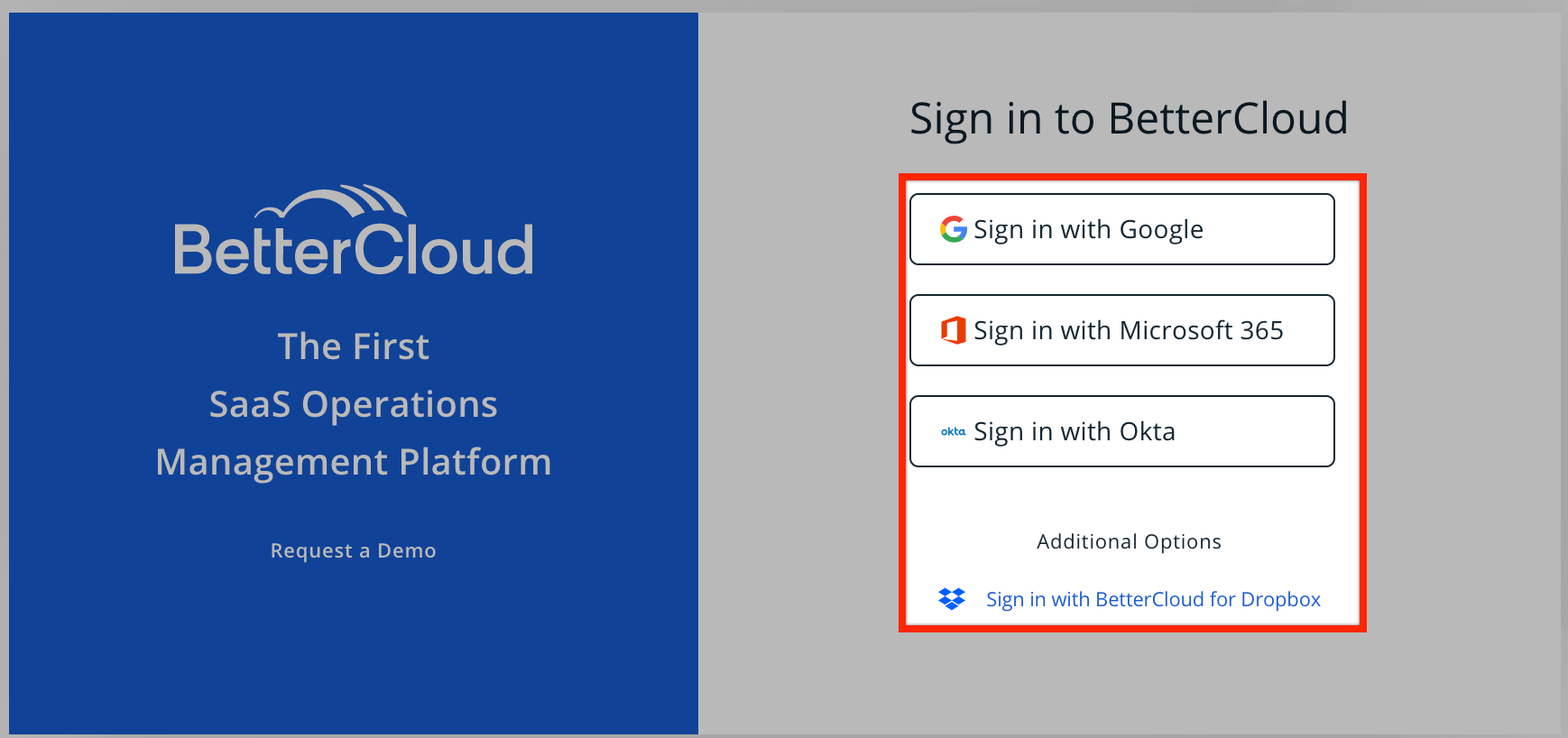 Logging Into BetterCloud