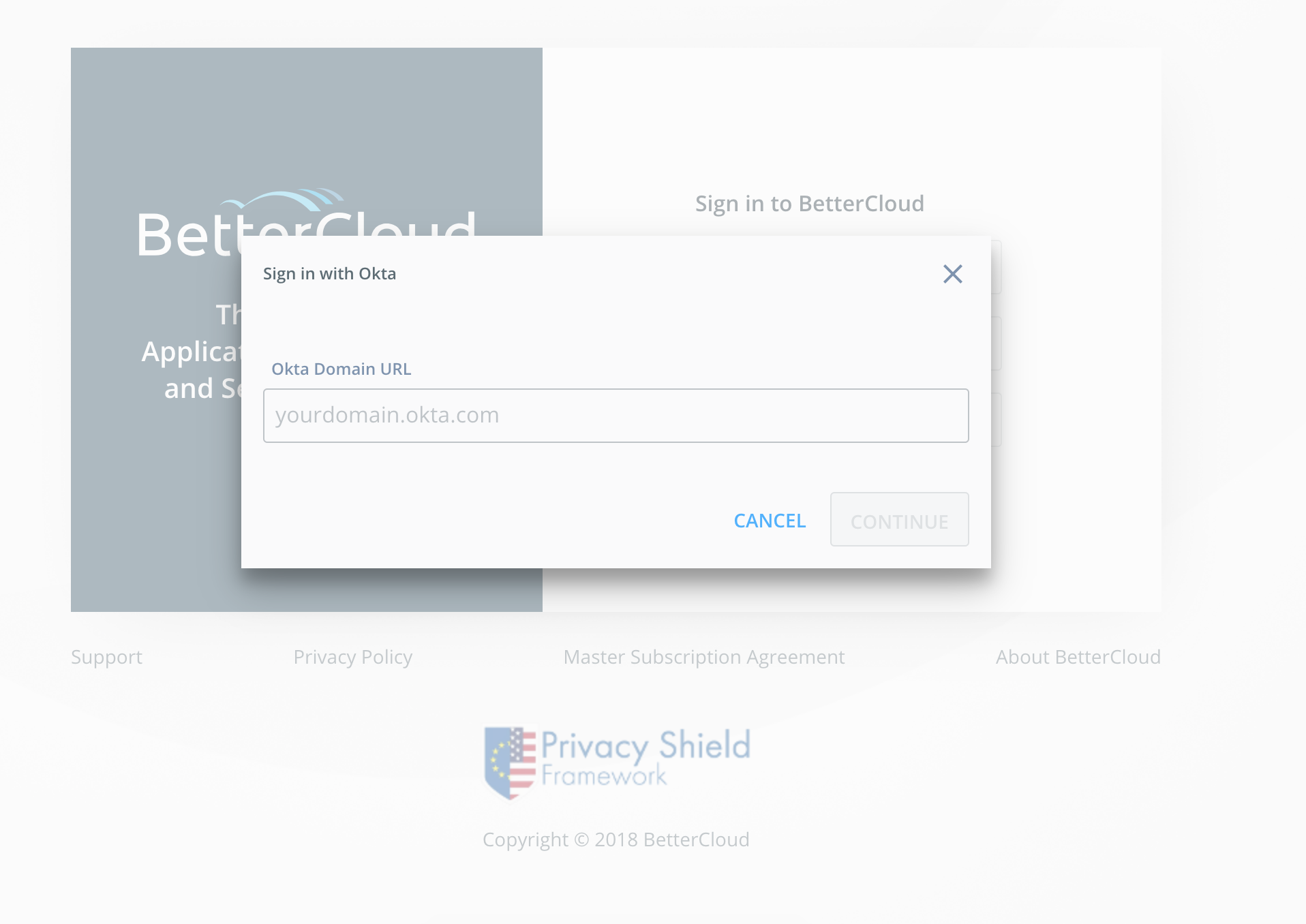 Logging Into BetterCloud