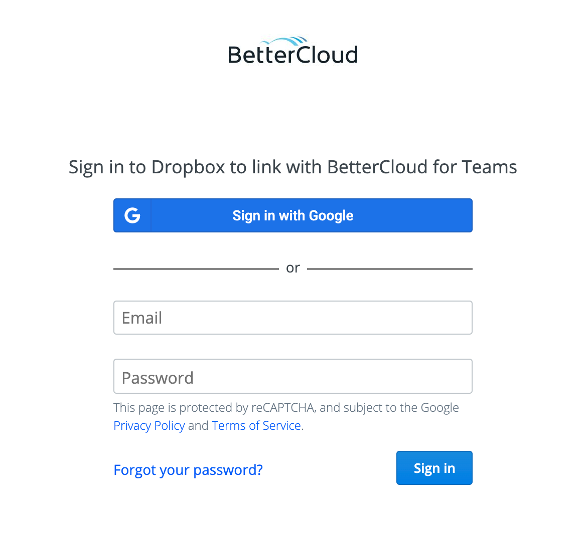 Logging Into BetterCloud
