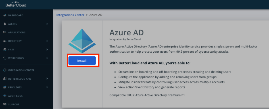 Integrating Azure AD with BetterCloud