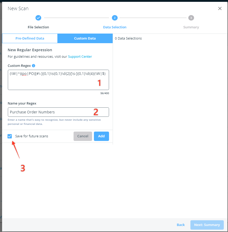 Content Scanning: Custom Regular Expression & Keyword Search