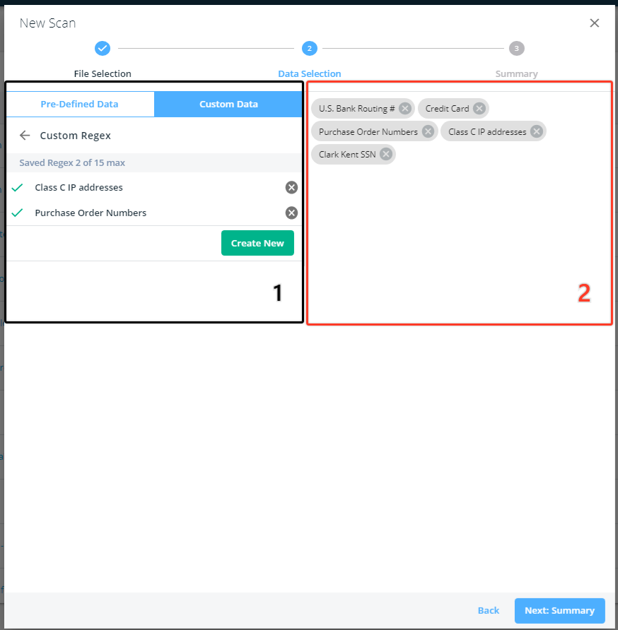 Content Scanning: Custom Regular Expression & Keyword Search