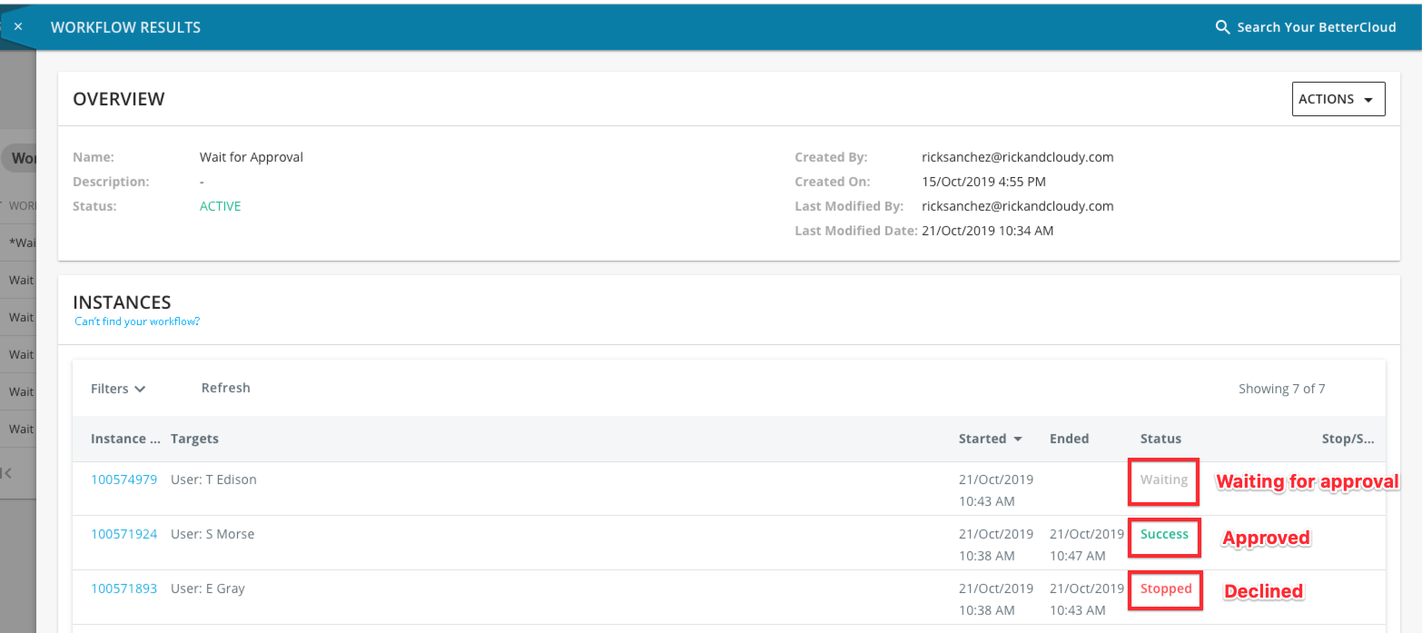 Wait for Approval in Workflows
