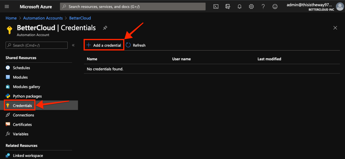 Integrating Azure Automation with BetterCloud