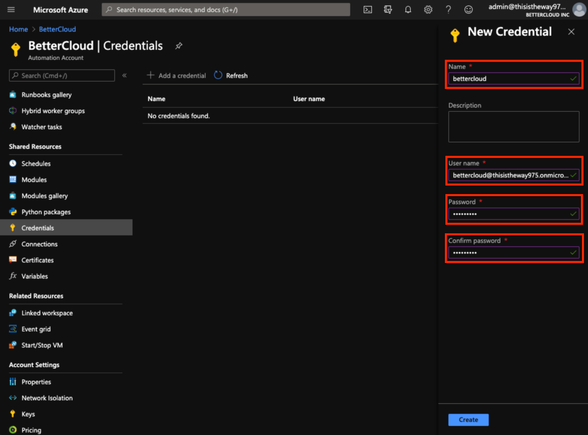 Integrating Azure Automation with BetterCloud