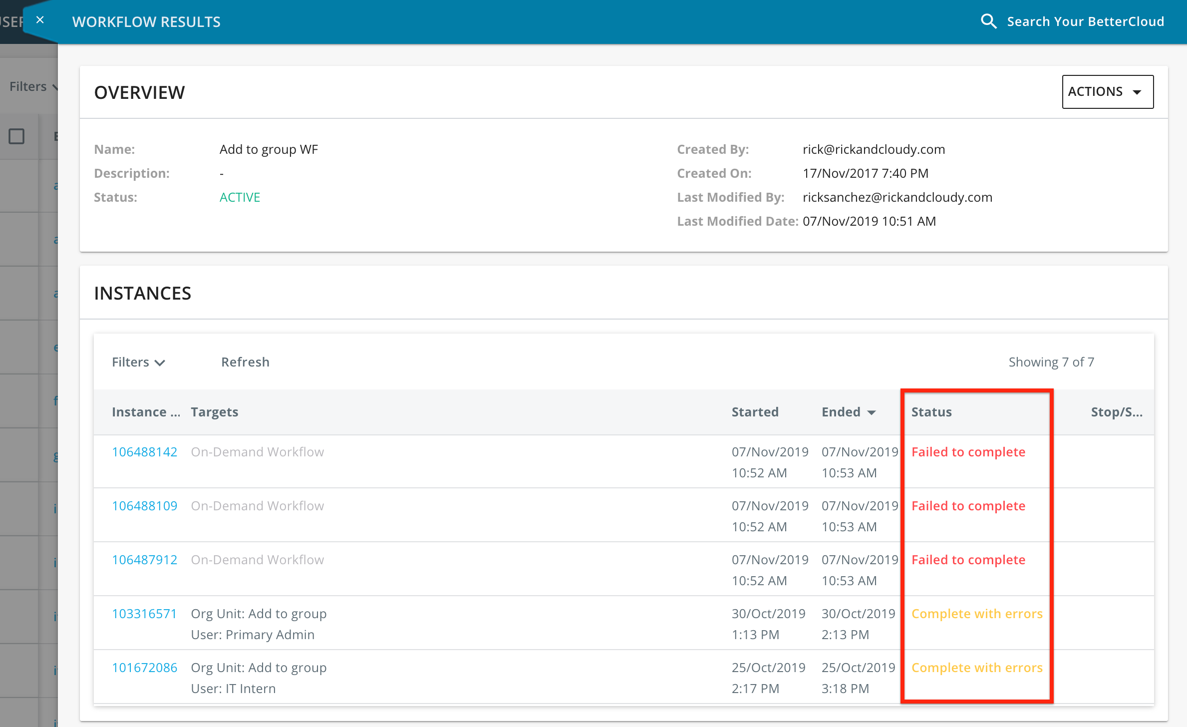 Workflow Troubleshooting