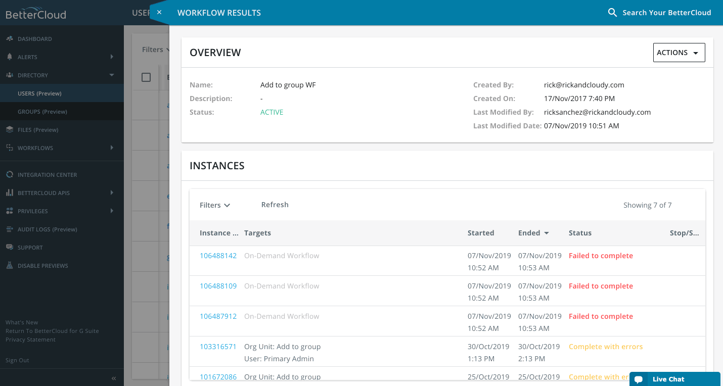 Workflow Troubleshooting