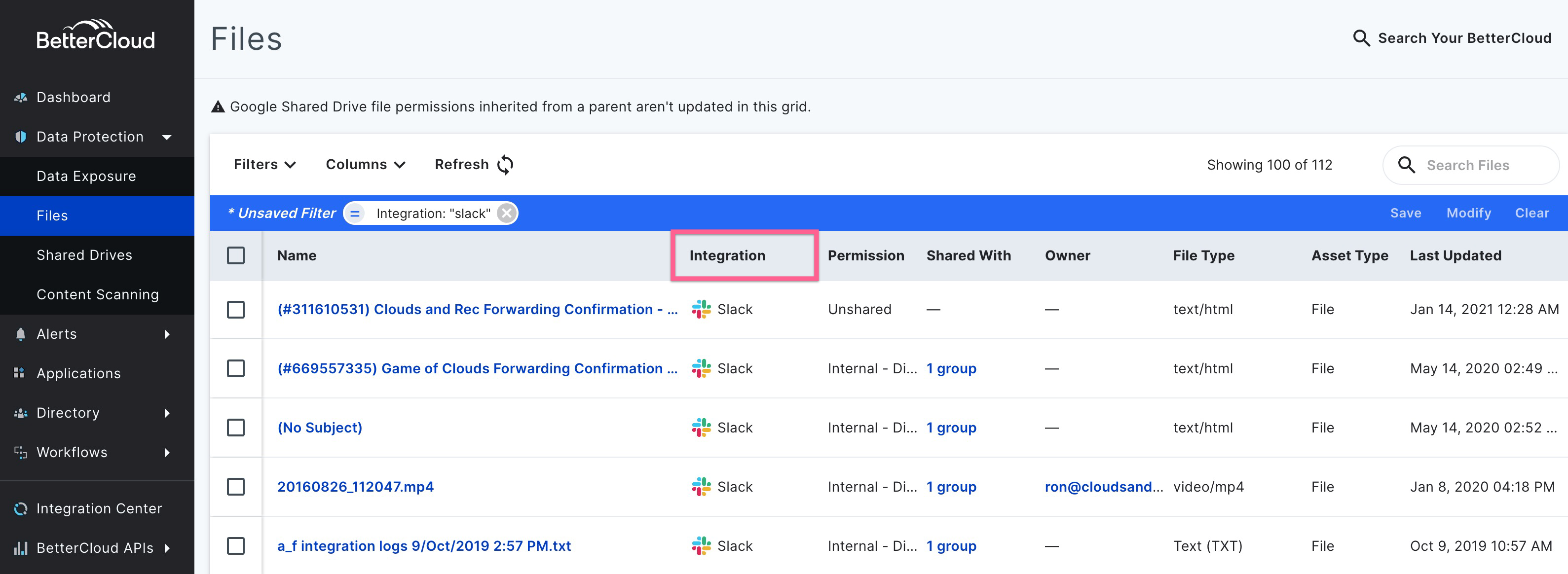 Slack in BetterCloud
