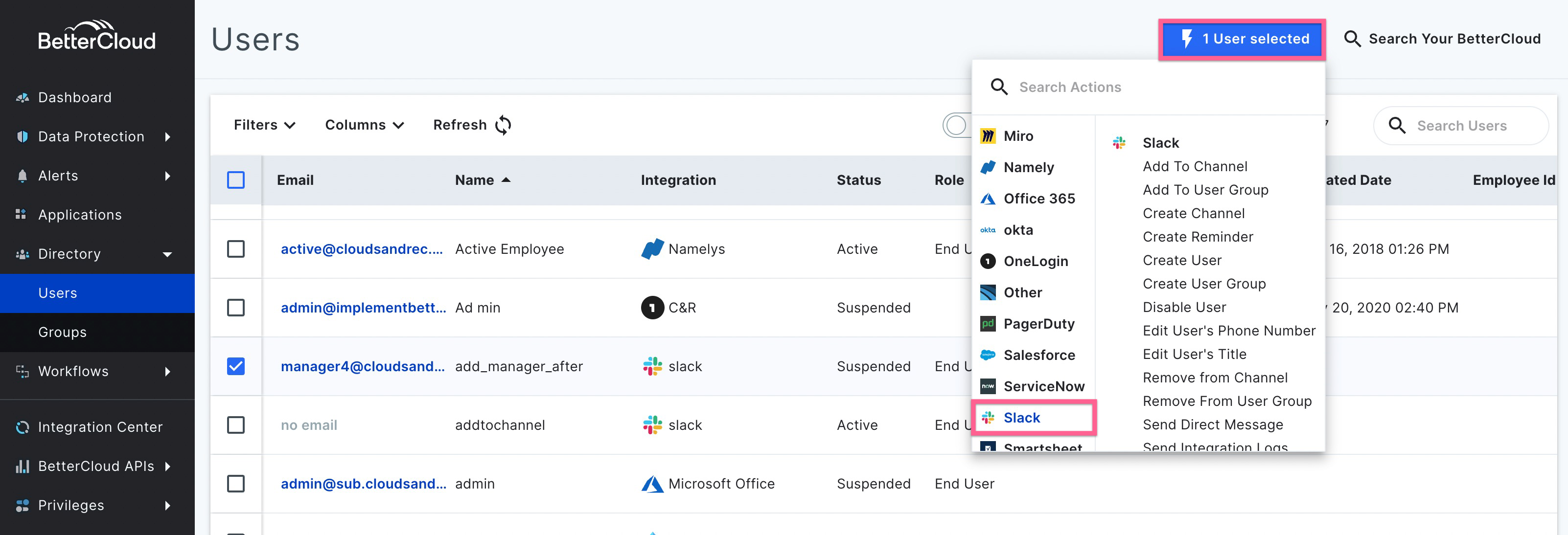 Slack in BetterCloud