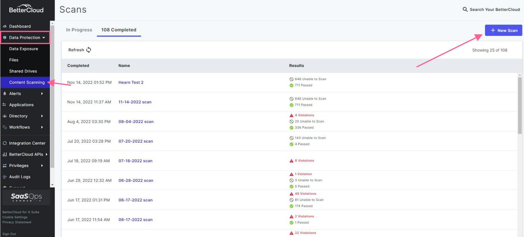 File Audits and Targeted Content Scans