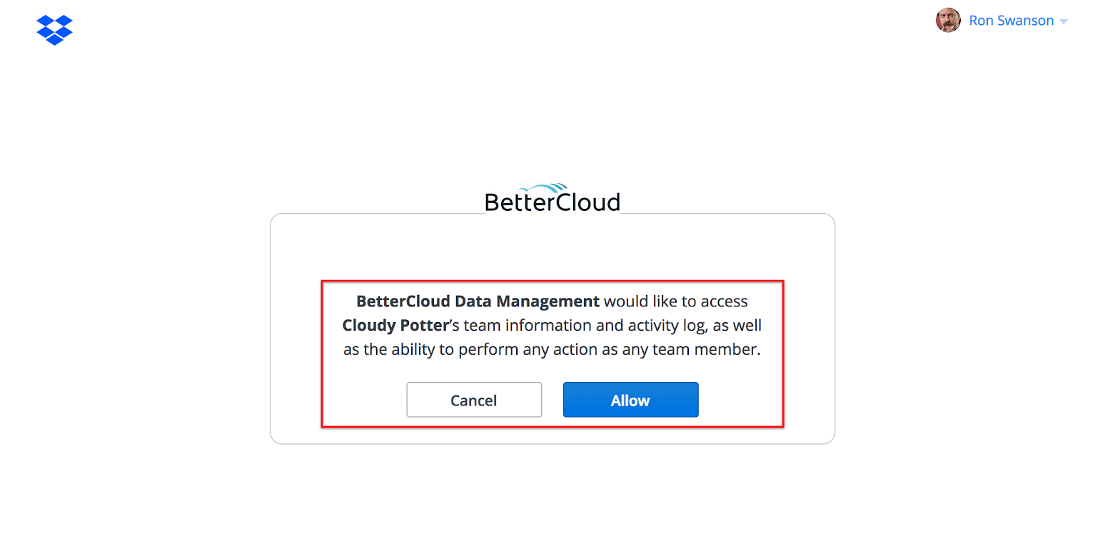 Integrating Dropbox with BetterCloud