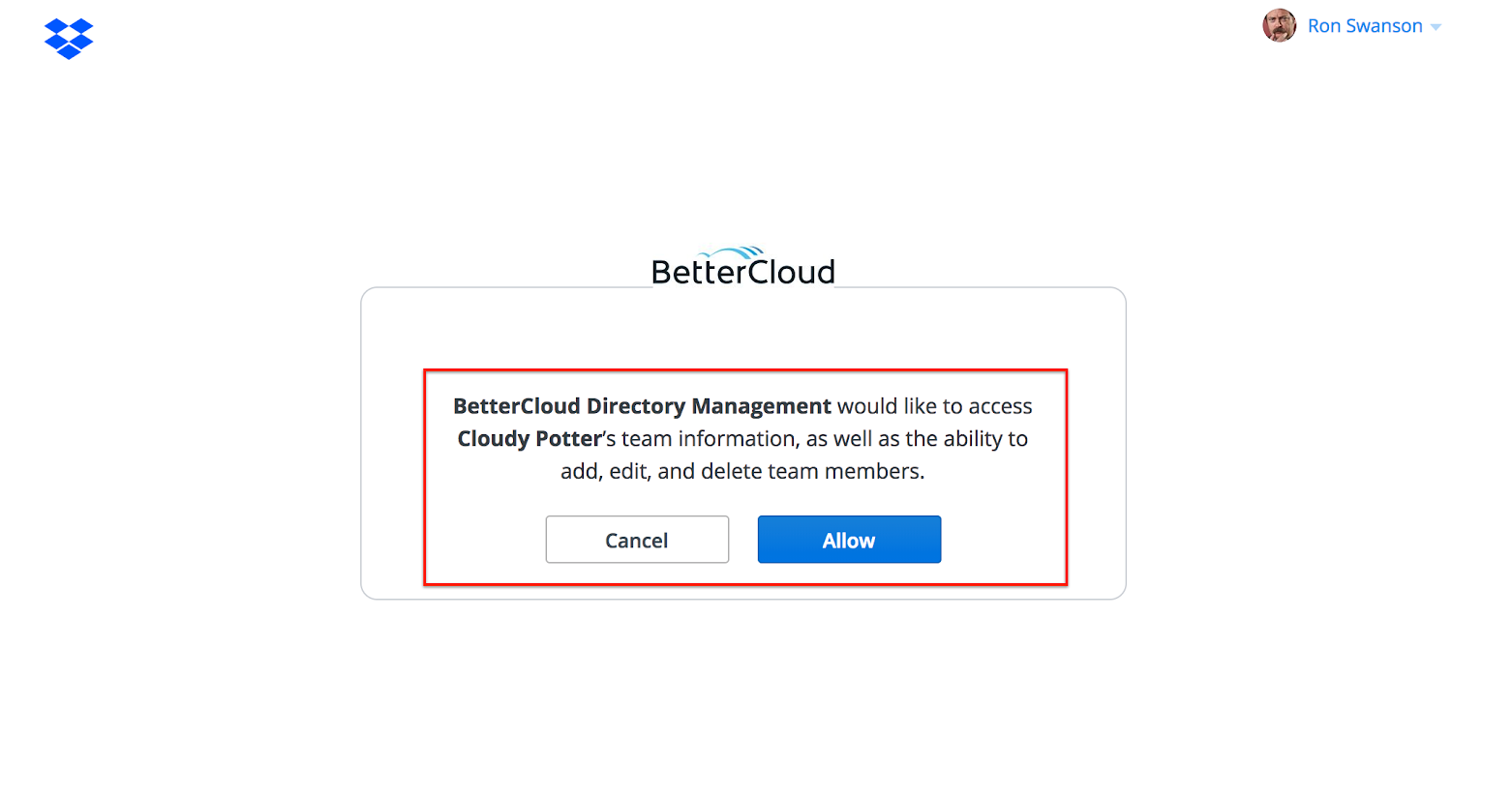 Integrating Dropbox with BetterCloud