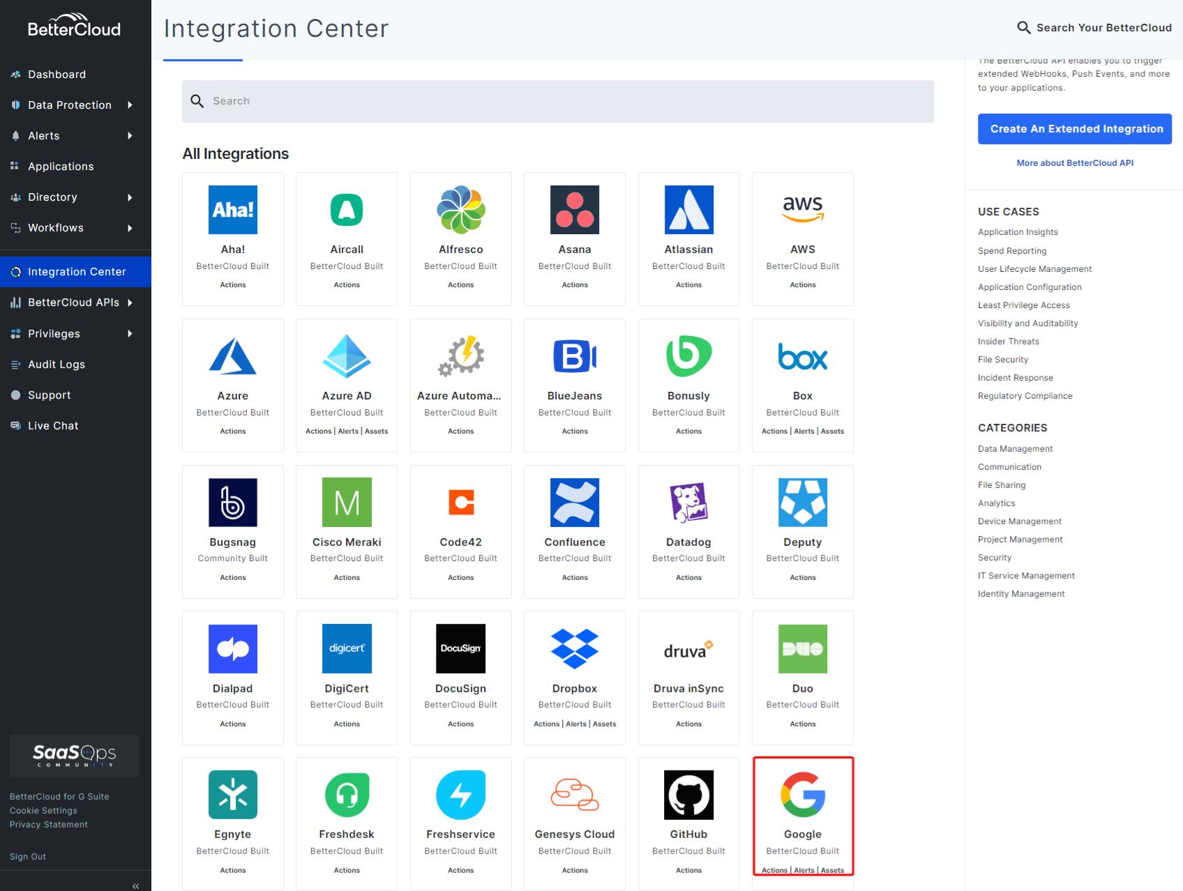 Integrating Google with BetterCloud