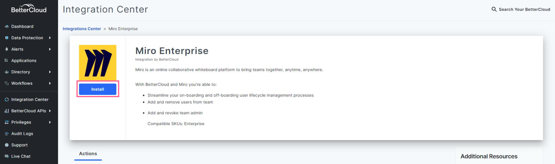 Integrating Miro Enterprise with BetterCloud