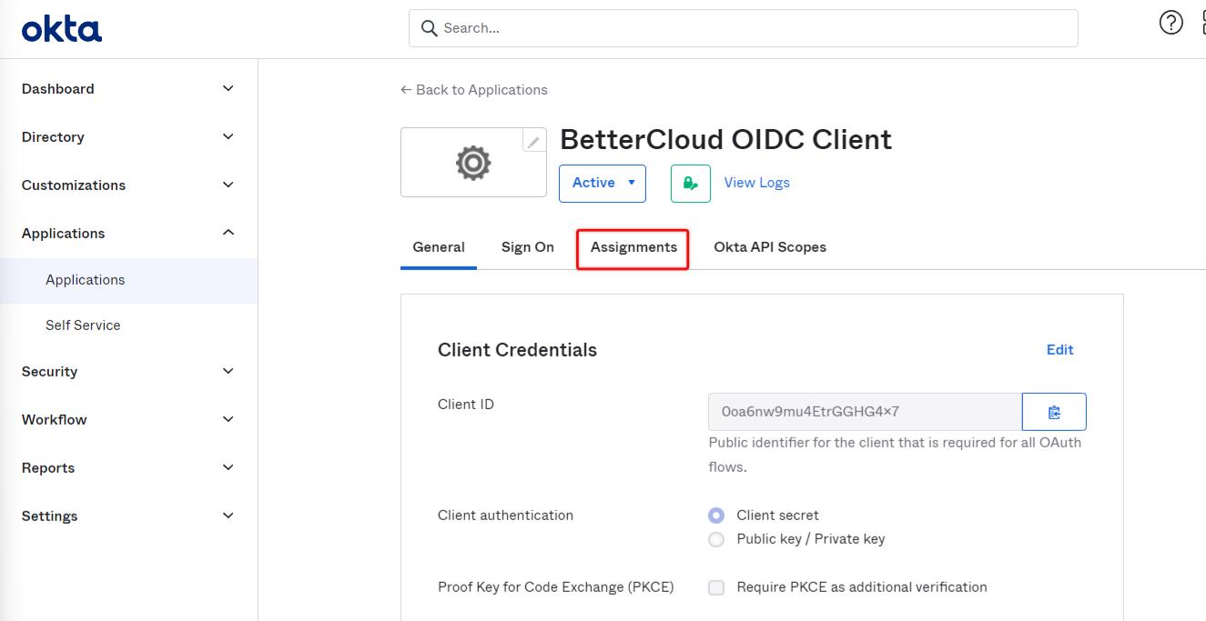 Okta in BetterCloud