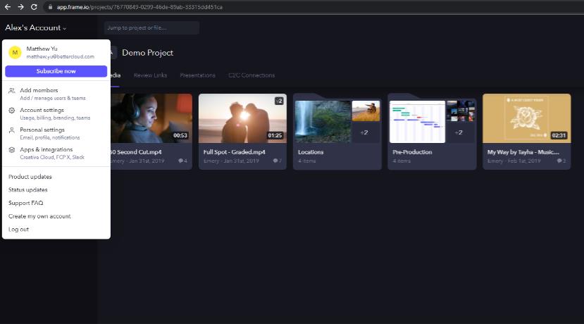 Integrating Frame.io with BetterCloud
