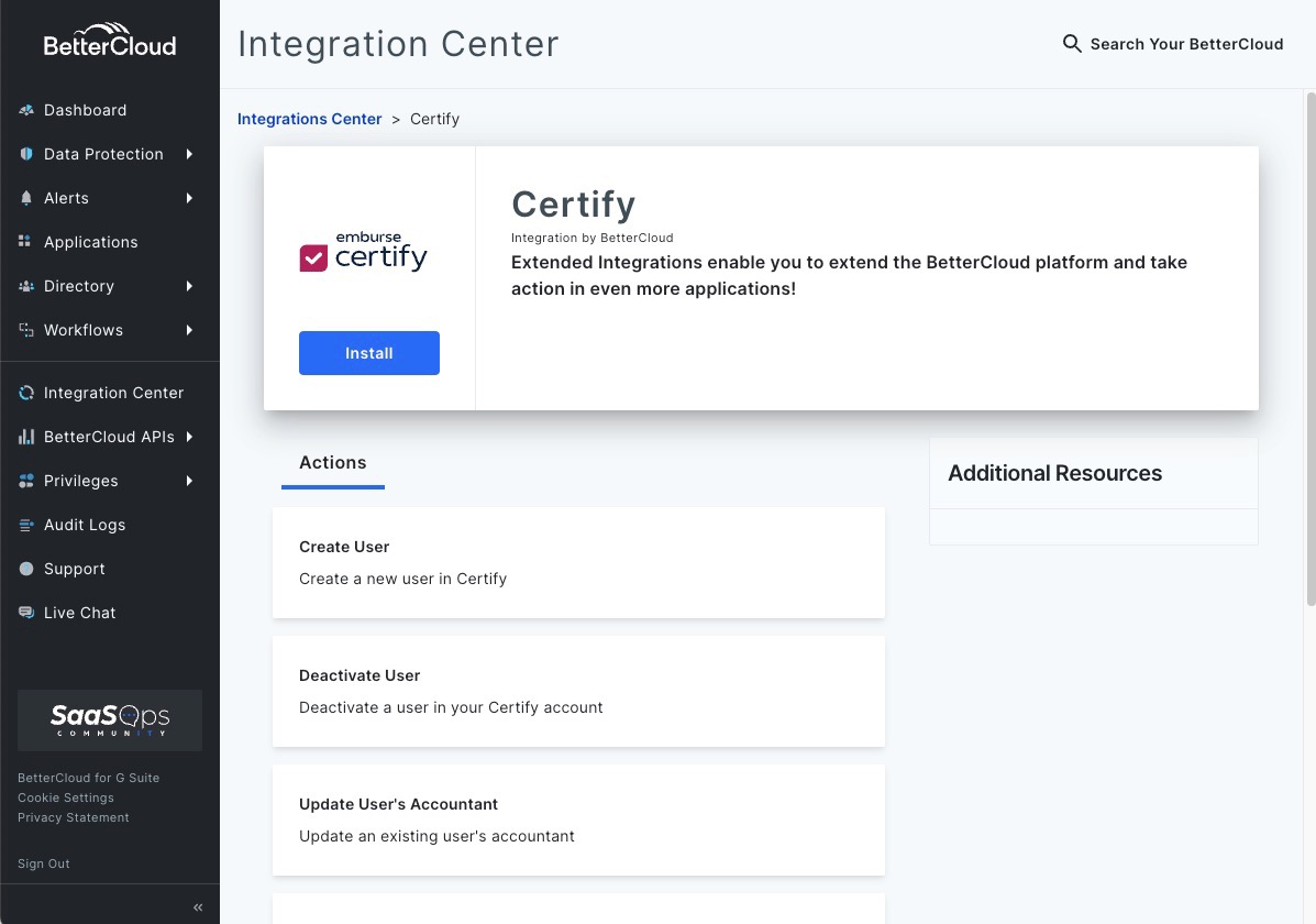 Integrating Certify with BetterCloud