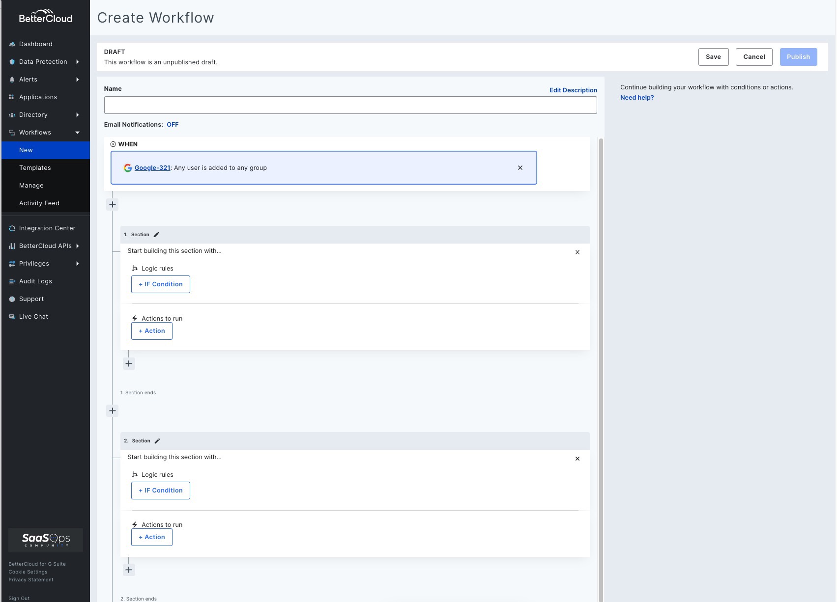 Granularity with Dynamic Workflows