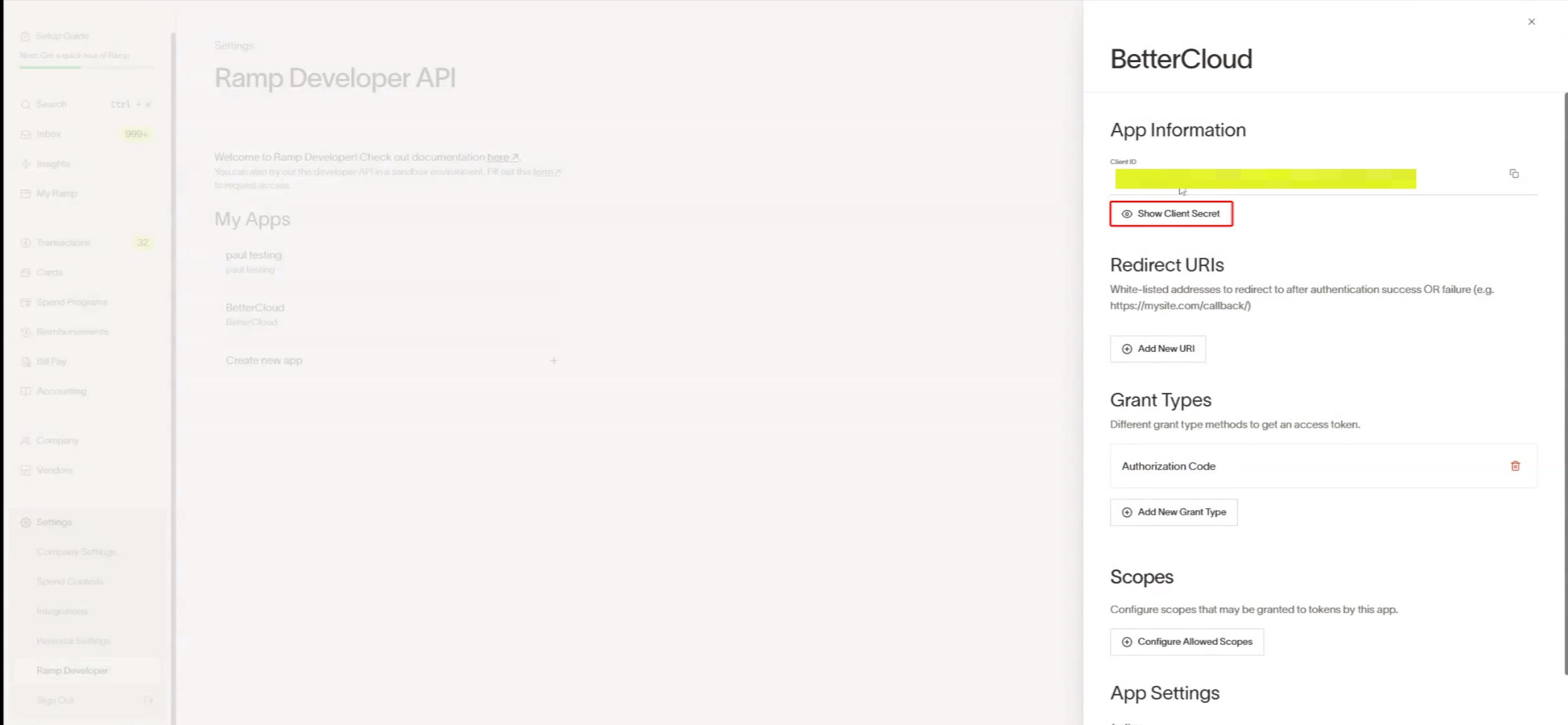 Integrating Ramp with BetterCloud