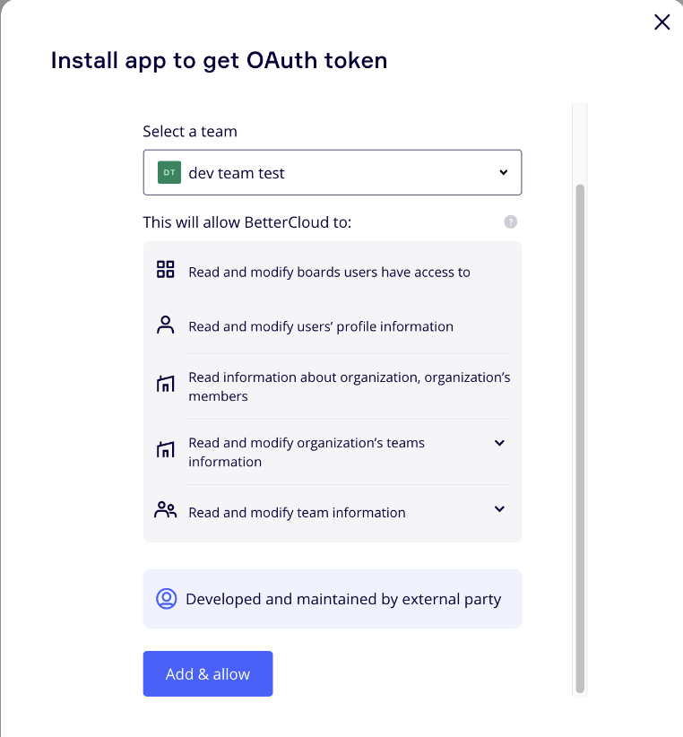 Integrating Miro with BetterCloud